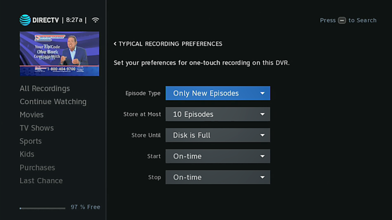 How can you stop repeats from recording on DIRECTV? - The Solid Signal Blog