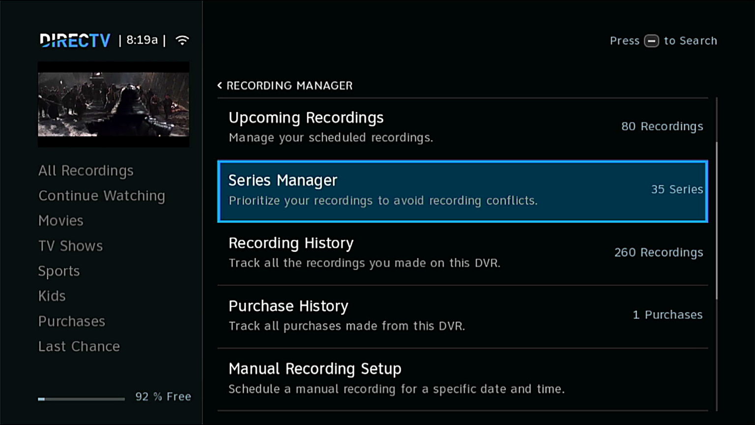 A quick guide to the DIRECTV Series Manager - The Solid Signal Blog